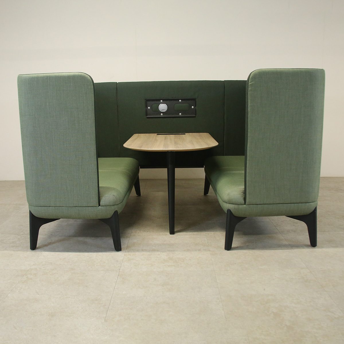Orangebox 2 Tone Green 4 Person Coze Booth with Power/Data - LOF Office ...