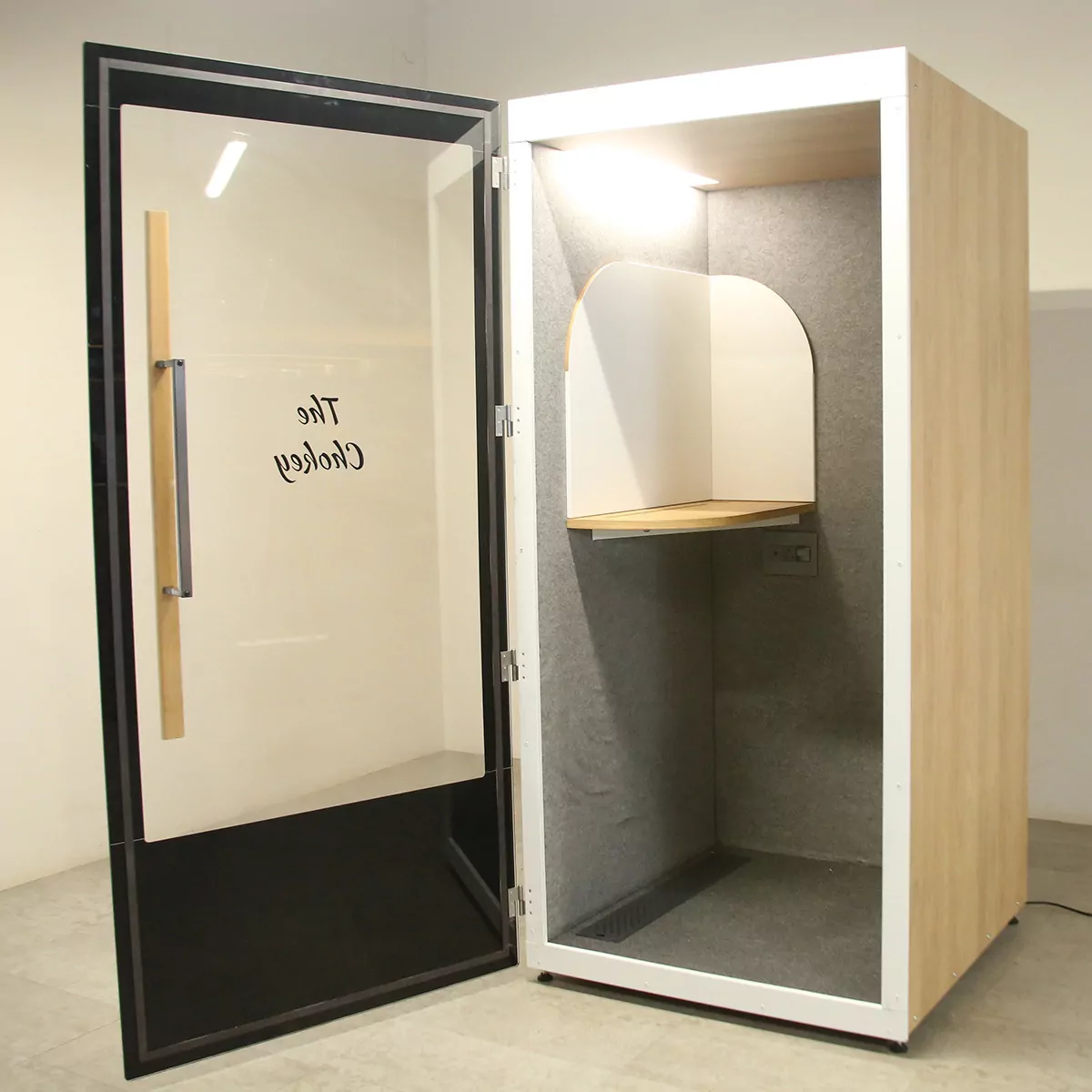 White/Oak ROOM Phone Booth - ENV362 - LOF Office Furniture